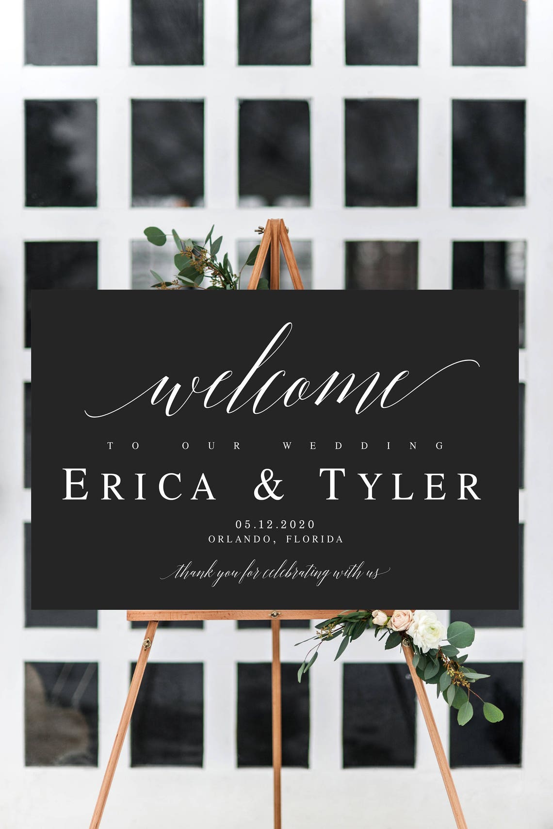 Black and White Welcome to the Wedding Sign Template Welcome - Etsy