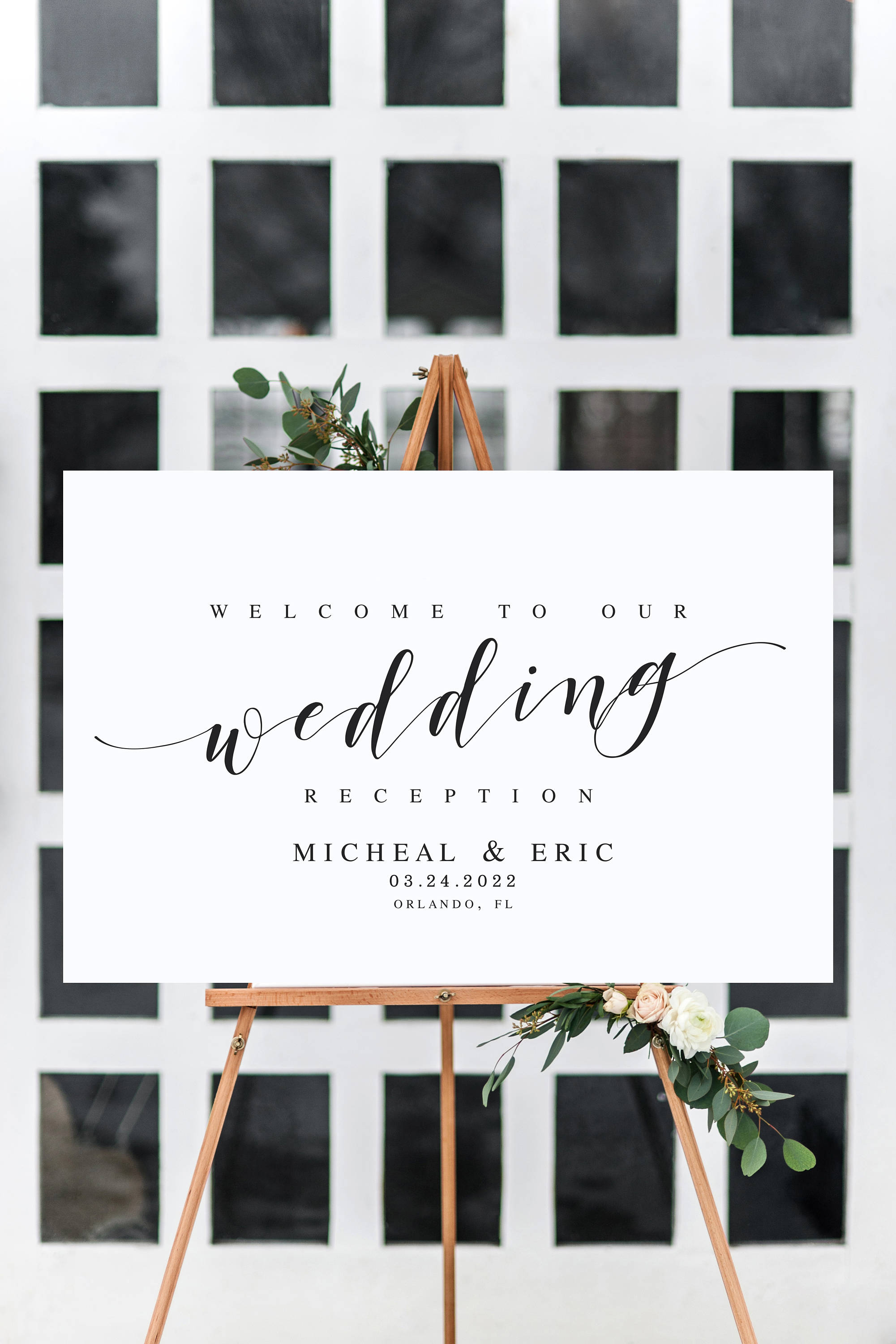 Wedding Reception Welcome Sign Template Printable Reception | Etsy