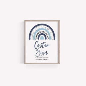 Custom Rainbow Printable Sign Custom Sign Template Rainbow | Etsy