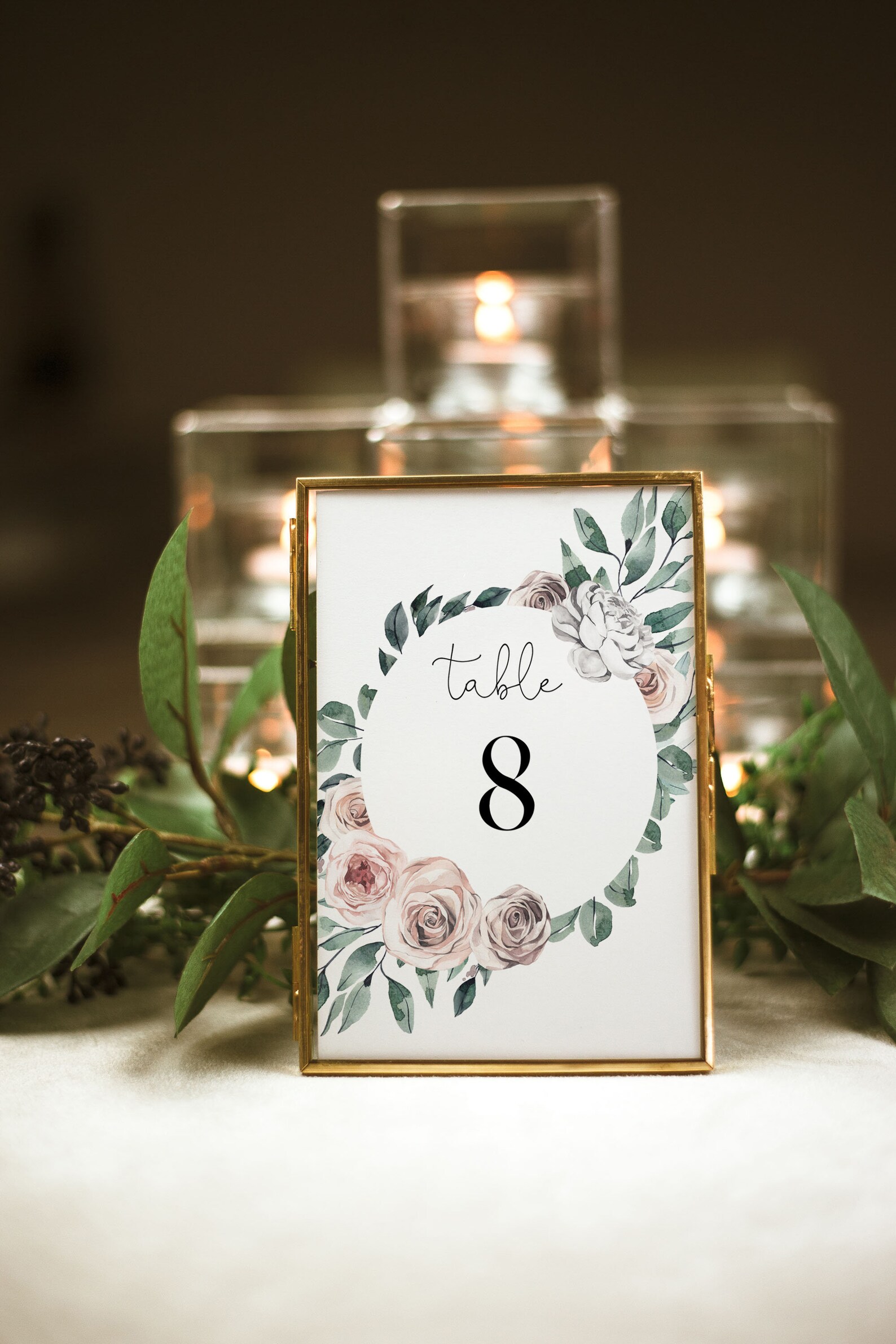 Editable Table Numbers Template Printable Table Number Card | Etsy