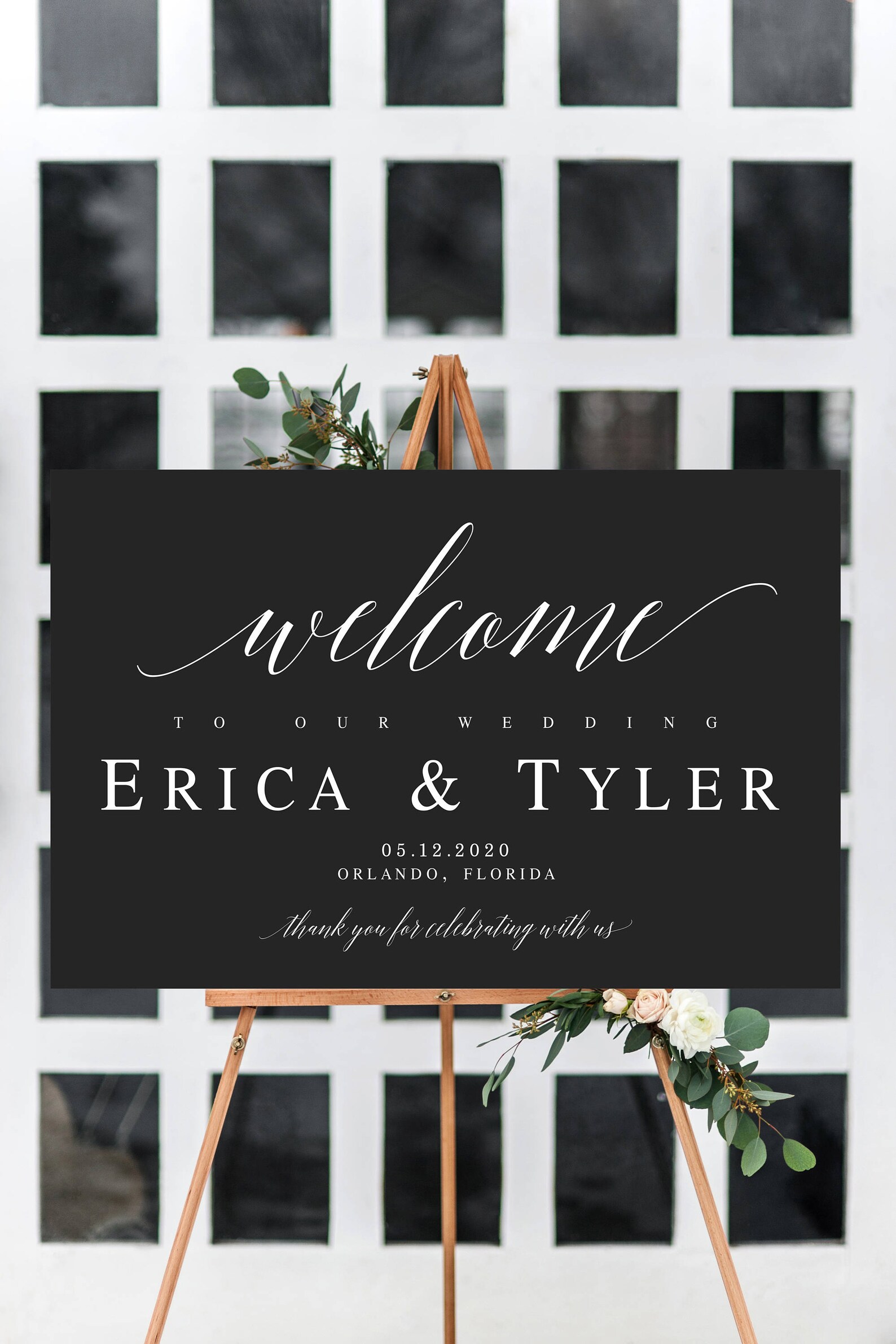 Black and White Welcome to the Wedding Sign Template Welcome - Etsy