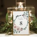 Editable Table Numbers Template Printable Table Number Card - Etsy