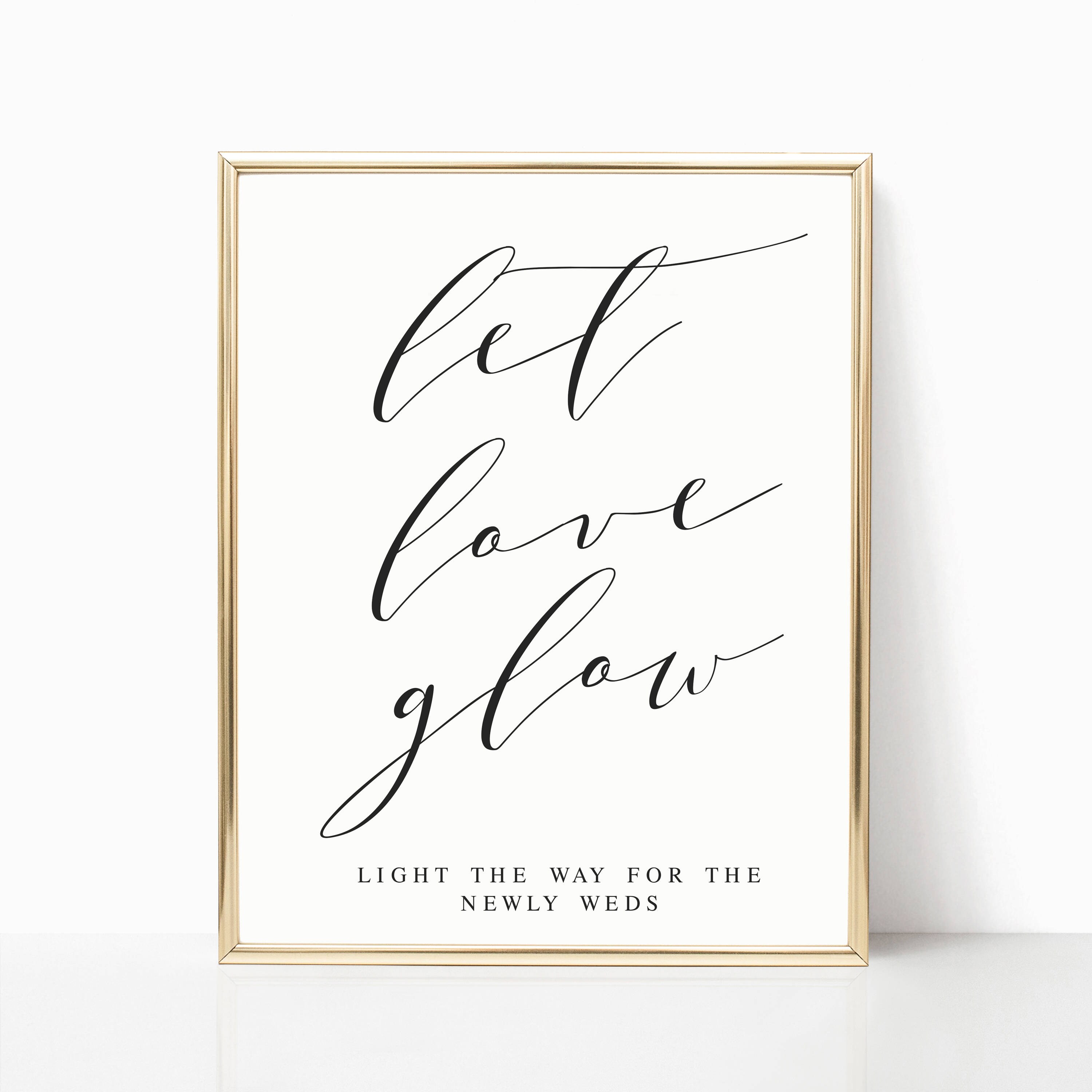 Let Love Glow Printable Sign Let Love Glow Wedding Send off | Etsy