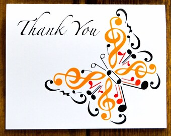 Music Thank You Card | Etsy