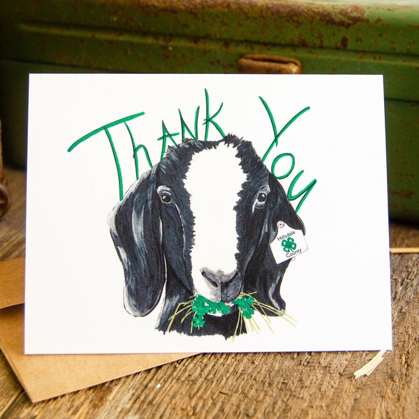 Show Goat Thank You Cards - Etsy