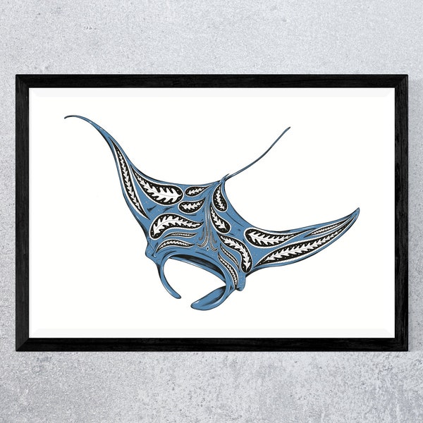 Manta Ray Wall Art - Etsy