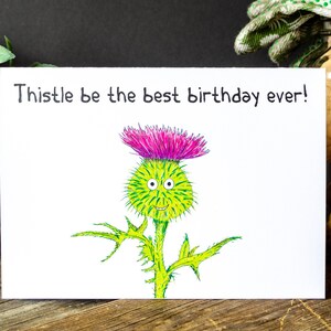 Funny Thistle Flower Birthday Card Funny Birthday Card Cute Birthday ...