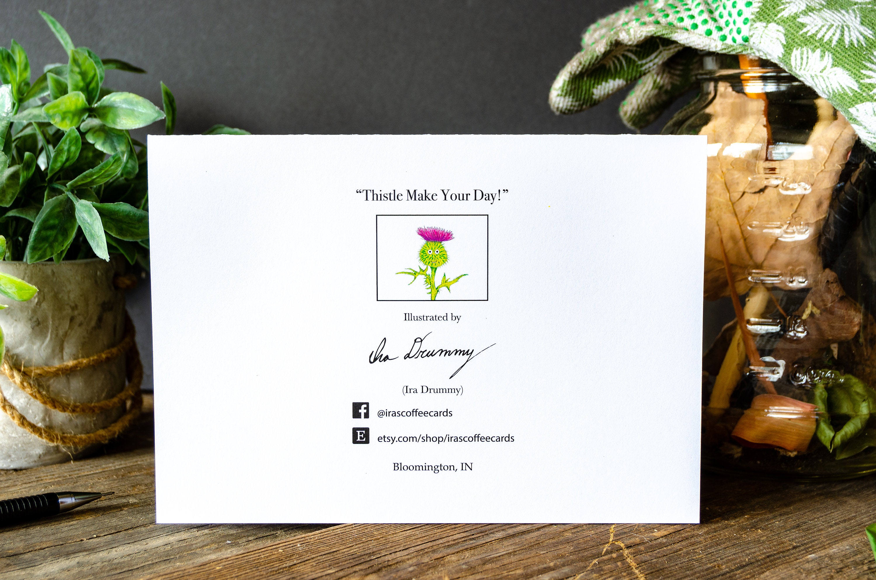 Funny Thistle Flower Birthday Card Funny Birthday Card | Etsy