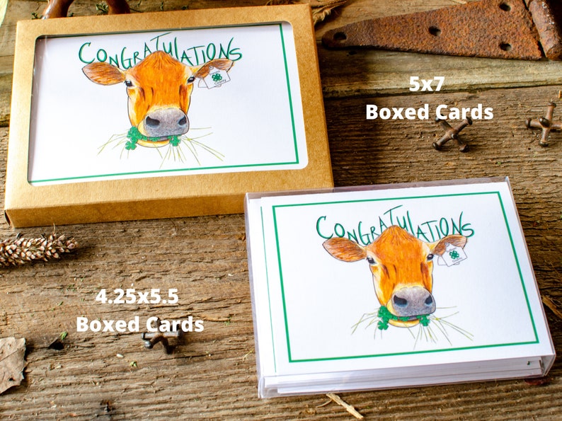 4-H Personalized Cow Congratulations Card With Border C83 - Etsy UK
