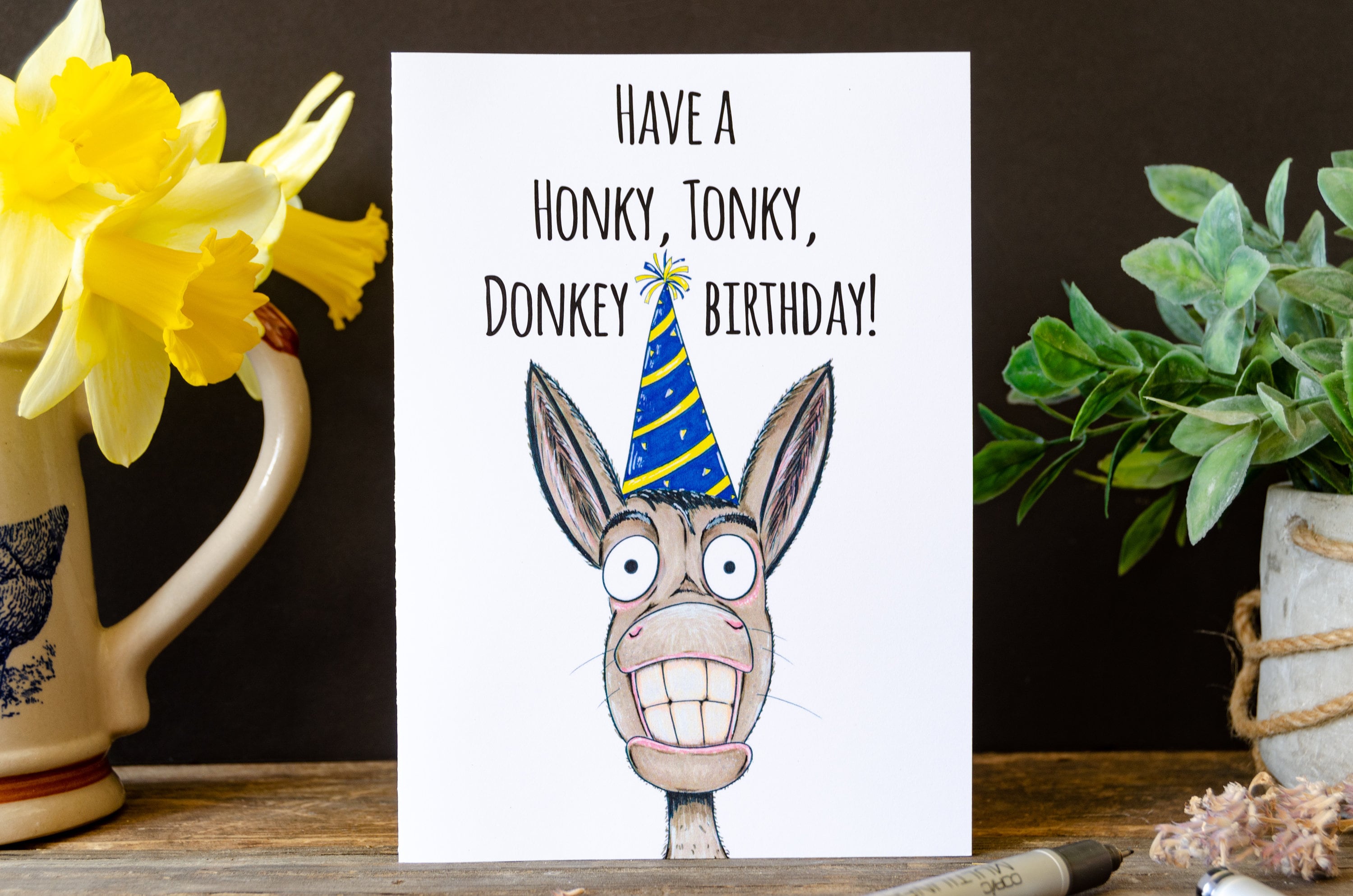 Funny Donkey Birthday Card Ass Birthday Card Country | Etsy
