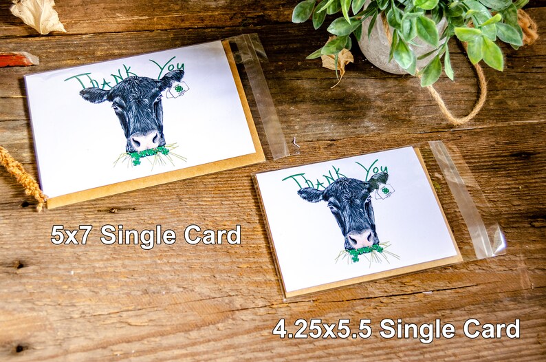Personalized 4-H Black Angus Cow Thank You Cards C127 | Etsy