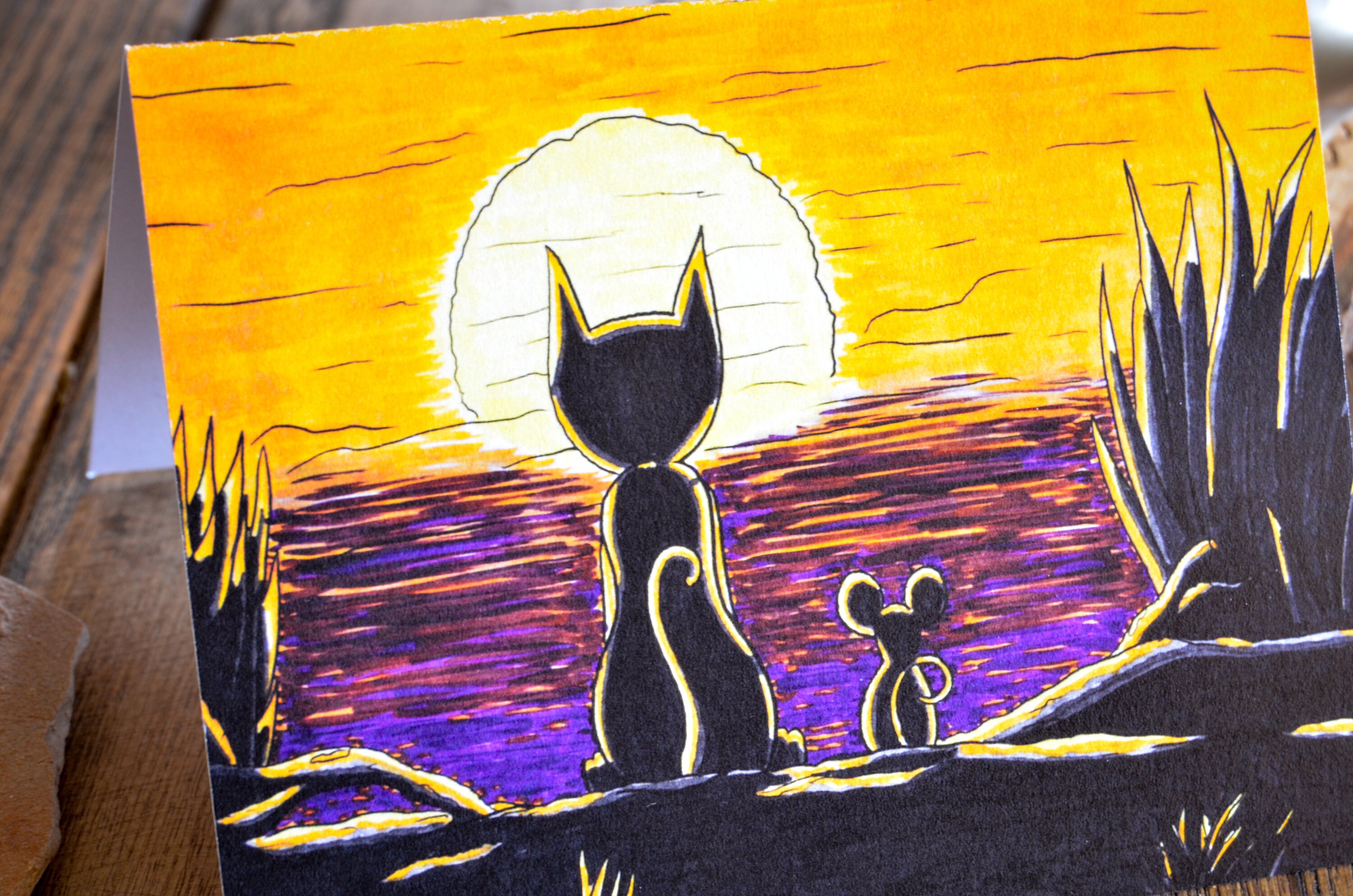 Cat and Mouse Friendship Card Friendship Card Cat Card | Etsy