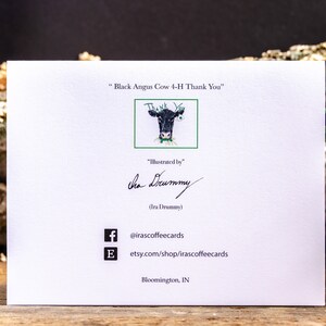 Personalized 4-H Black Angus Cow Thank You Cards C127 - Etsy