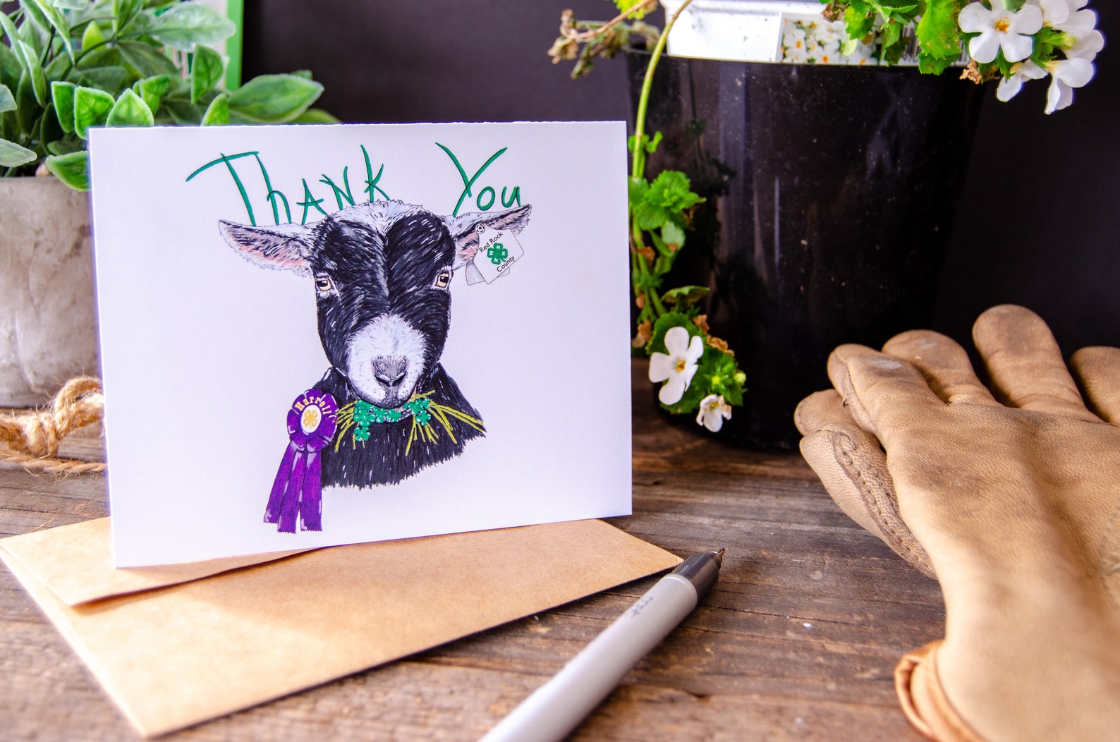 4-H Agouti Pygmy Goat Personalized Thank You Cards C118 - Etsy Australia