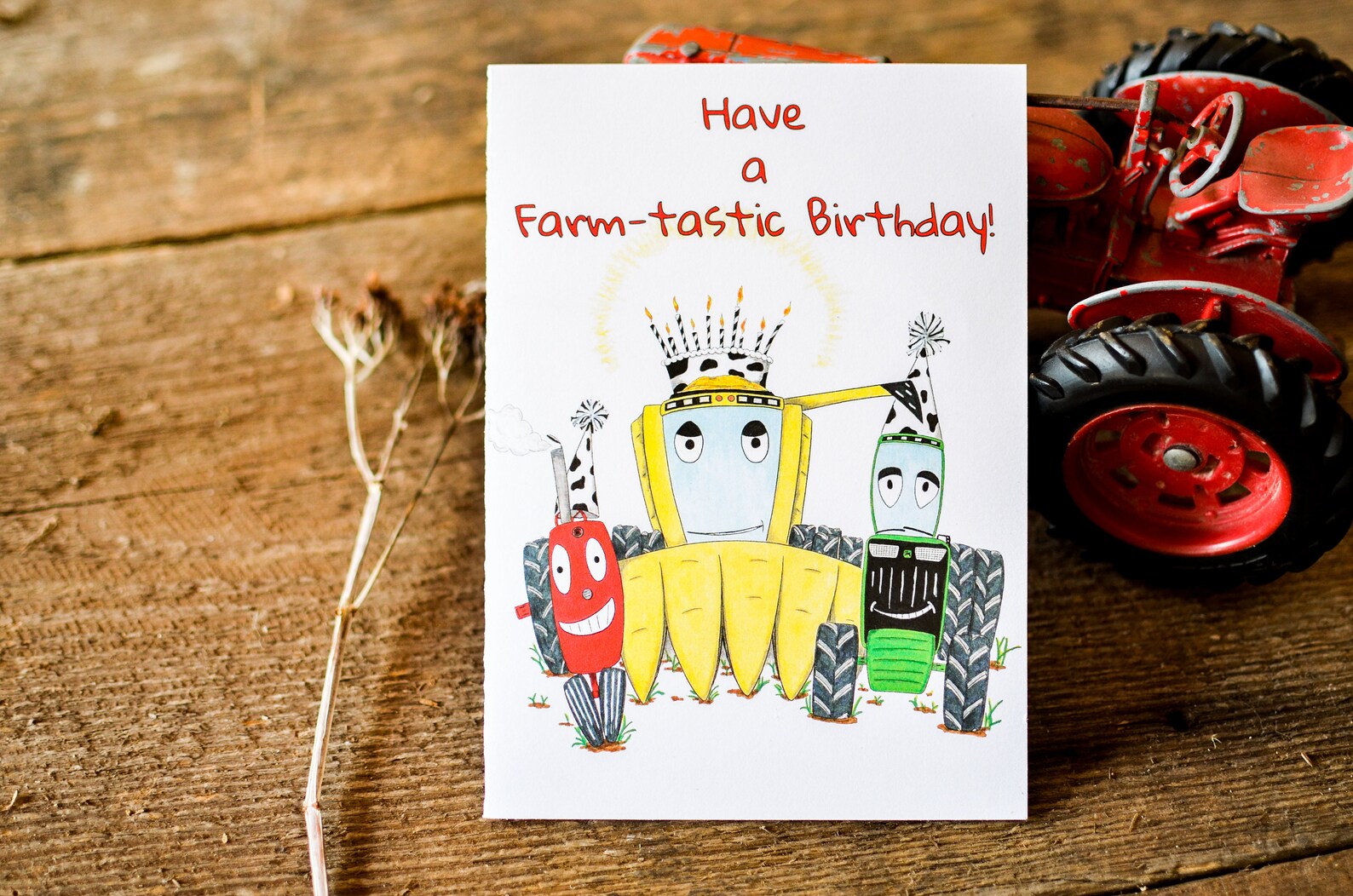 Tractor Birthday Card Country Birthday Card Personalized - Etsy