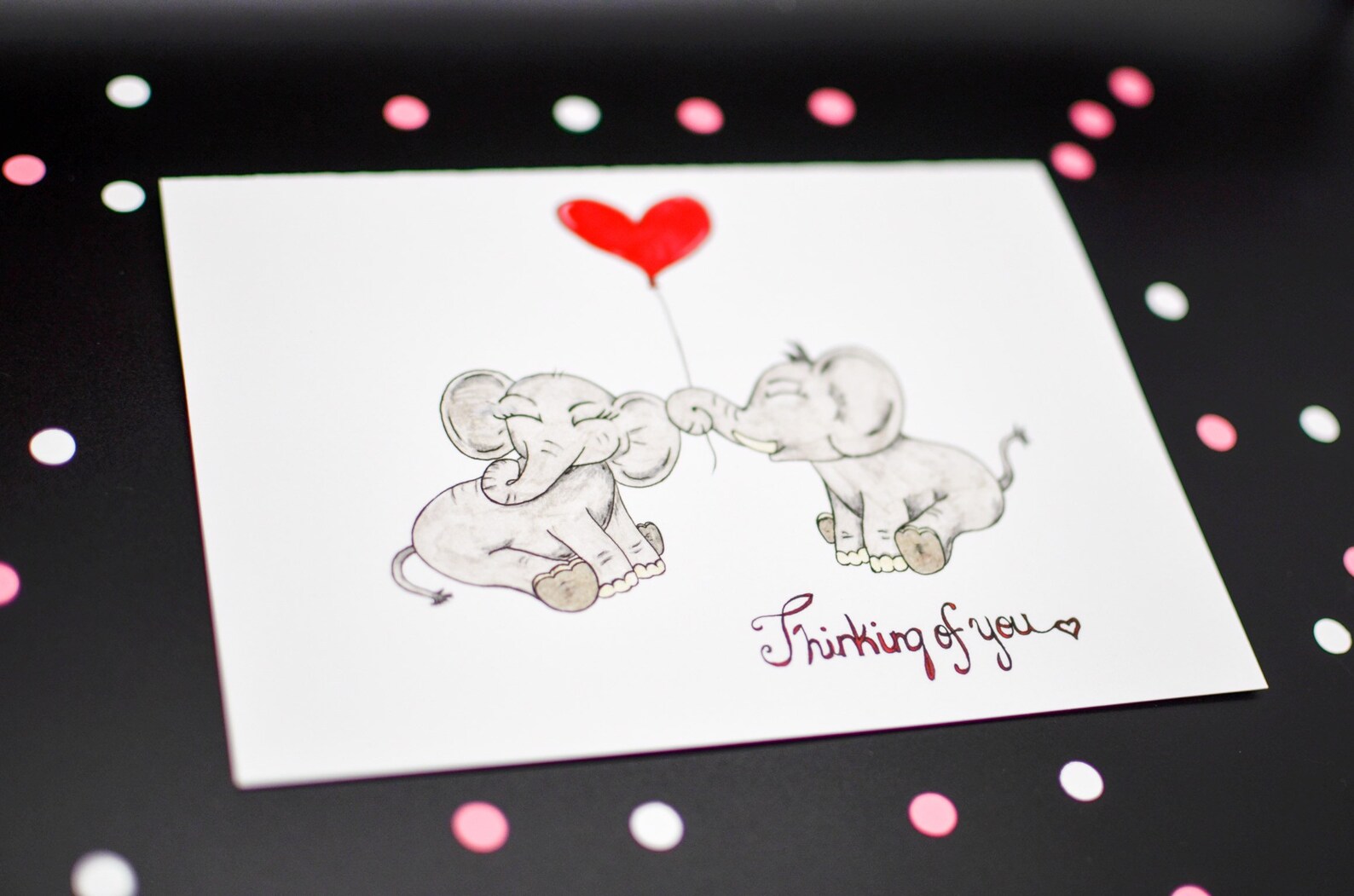 Elephant Thinking of You Card Elephant Card Get Well Soon - Etsy