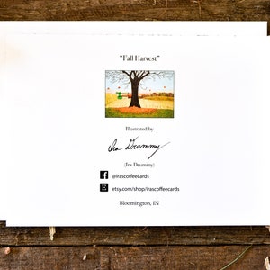 Fall Harvest Farm Greeting Card Fall Sunset Greeting Card Fall Greeting ...