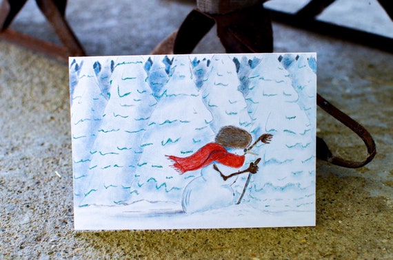 Boxed Christmas Cards Xmas Cards Snowman Card Xmas Cards - Etsy