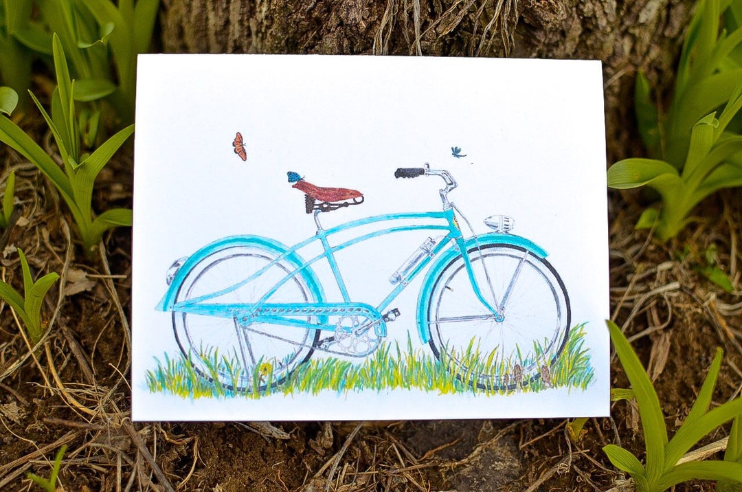Bike Cards Bicycle Notecards Greeting Cards Spring - Etsy