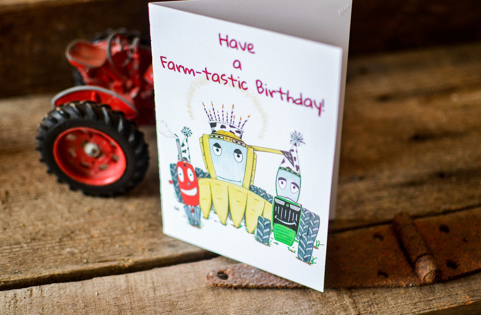 Tractor Birthday Card Country Birthday Card Personalized - Etsy