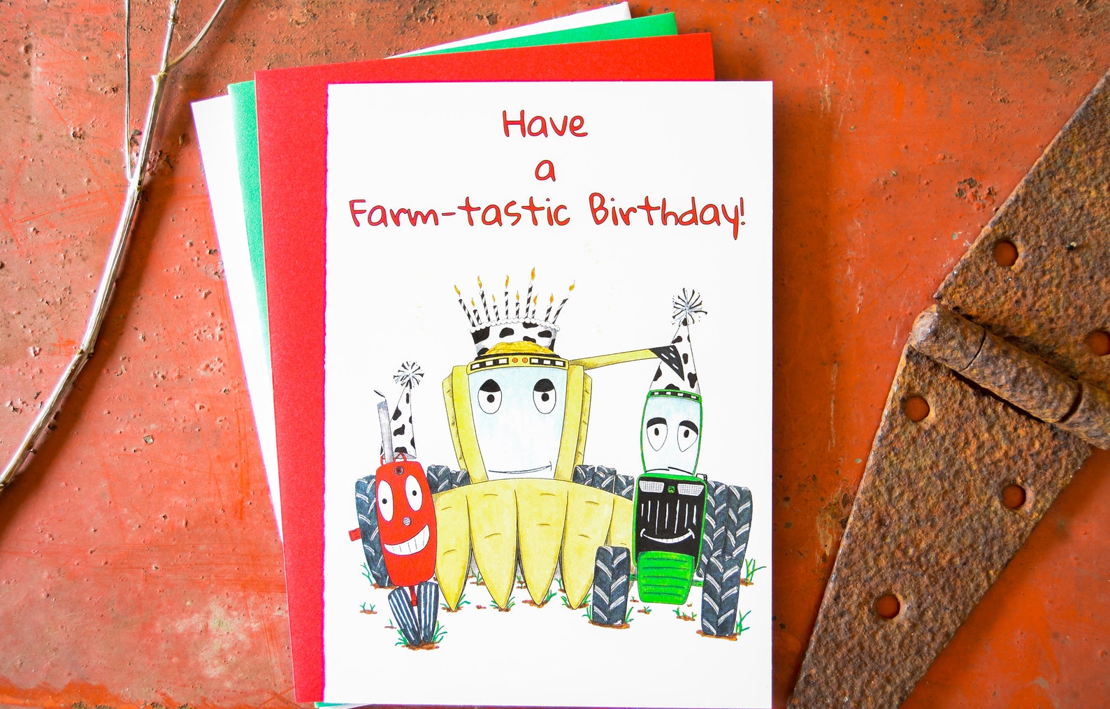 Tractor Birthday Card Country Birthday Card Personalized - Etsy