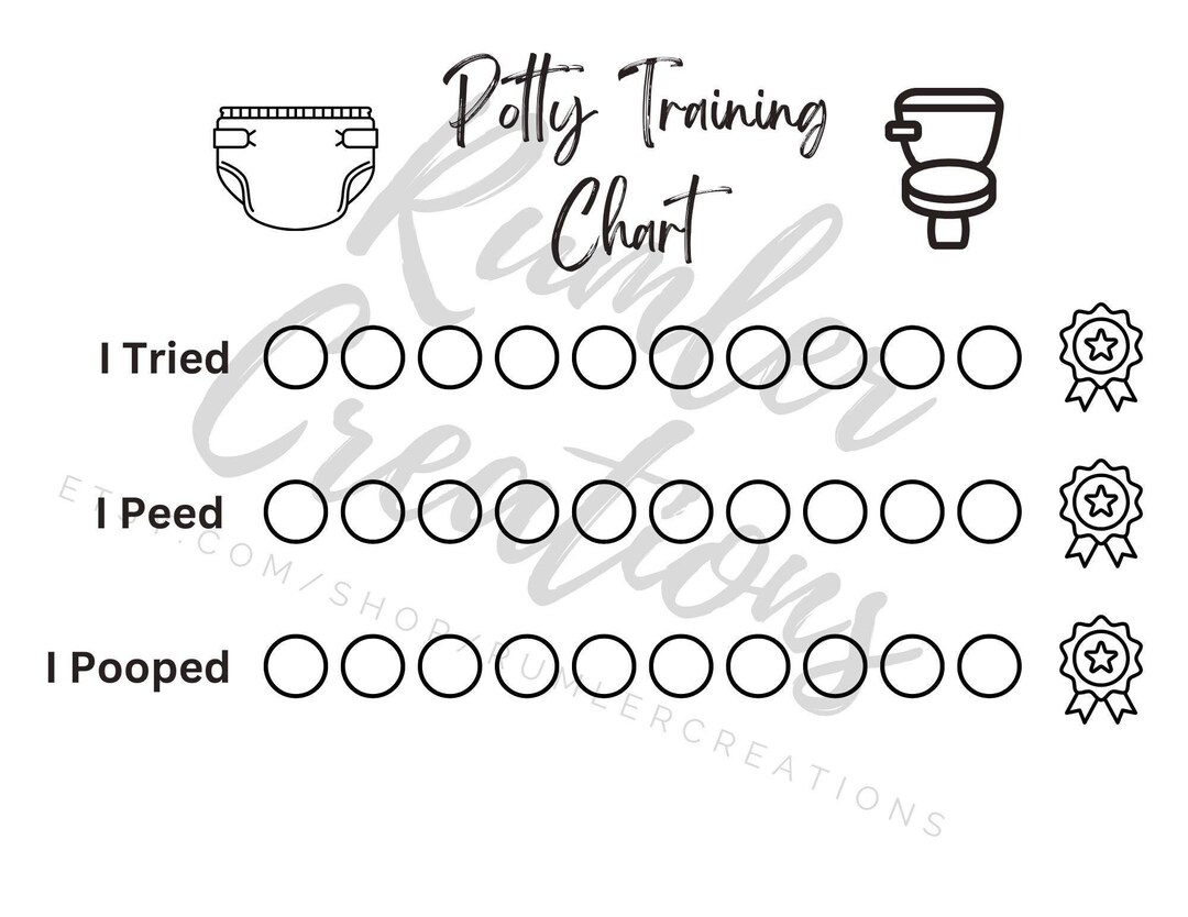 Potty Training Chart, Tracker, Printable, Digital Download - Etsy UK