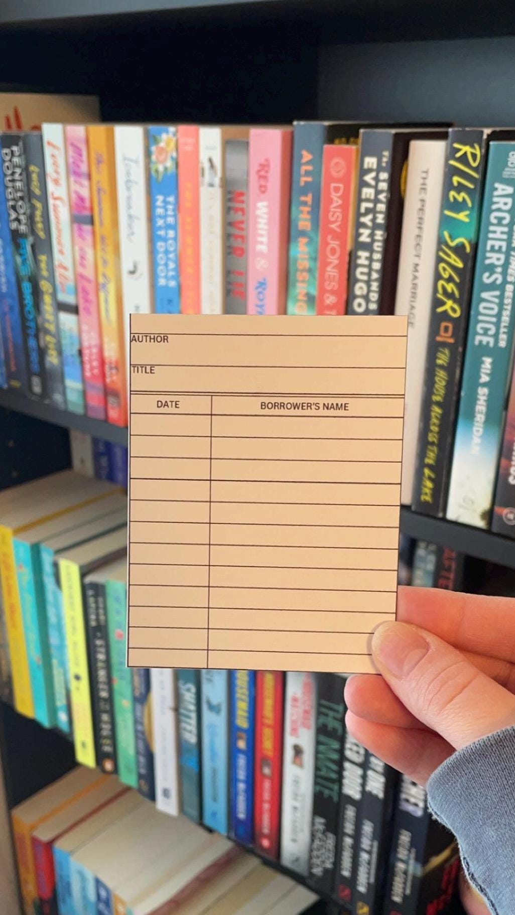 Library Checkout Card for Books, Printable, DIY, Bookmark, Book Club ...
