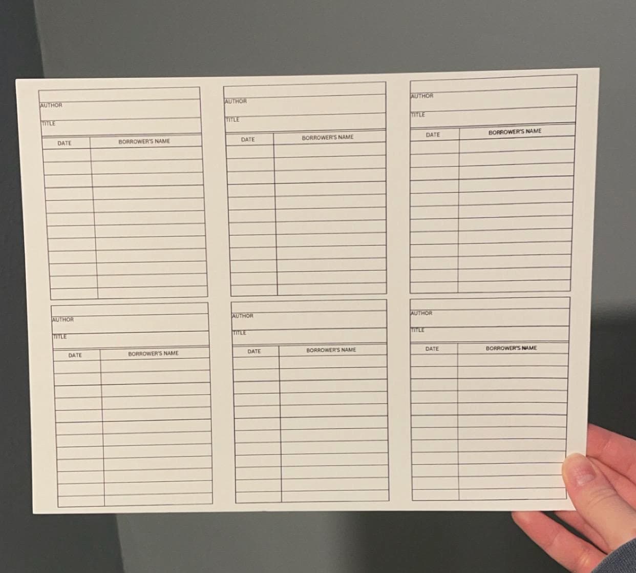 Library Checkout Card for Books, Printable, DIY, Bookmark, Book Club ...