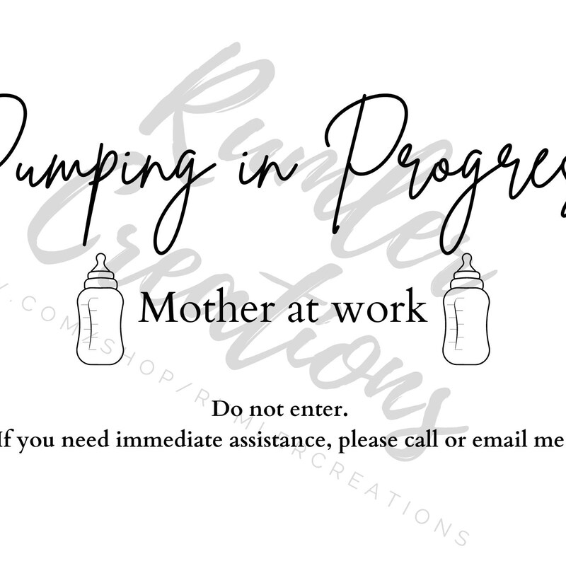 Pumping in Progress Sign - Etsy