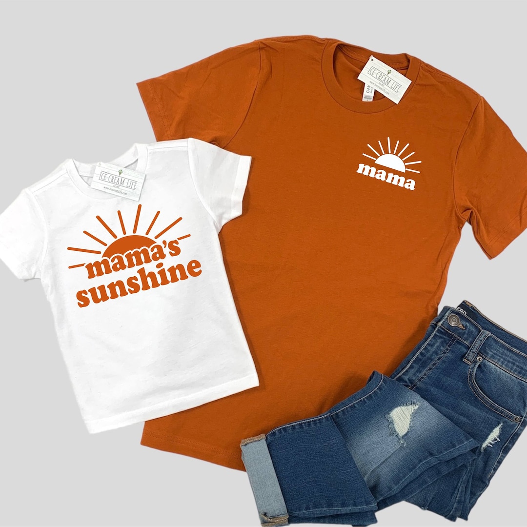 Mama and Mama's Sunshine Shirts, Mom and Son Daughter Matching Shirts ...