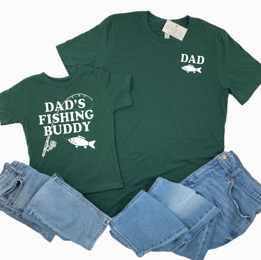 Dad's Fishing Buddy Shirt, Dad and Kids Matching Shirts, Dad and Son ...