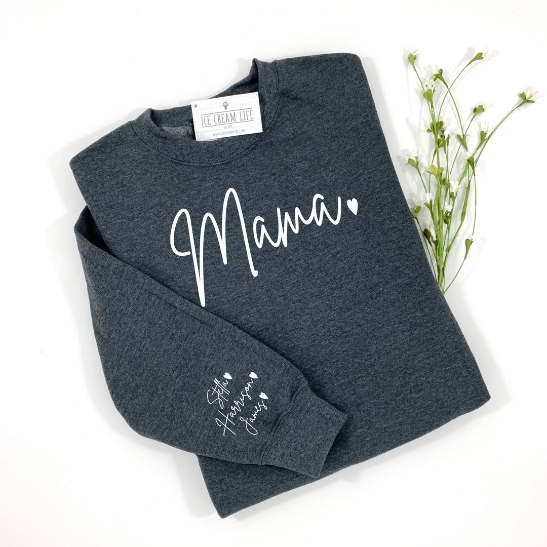 Personalized Mama Sweatshirt With Kids Names, Custom Mama Sweatshirt ...