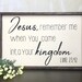 Hand Painted Farmhouse Sign: Jesus Remember Me, Christian Wall Art - Etsy