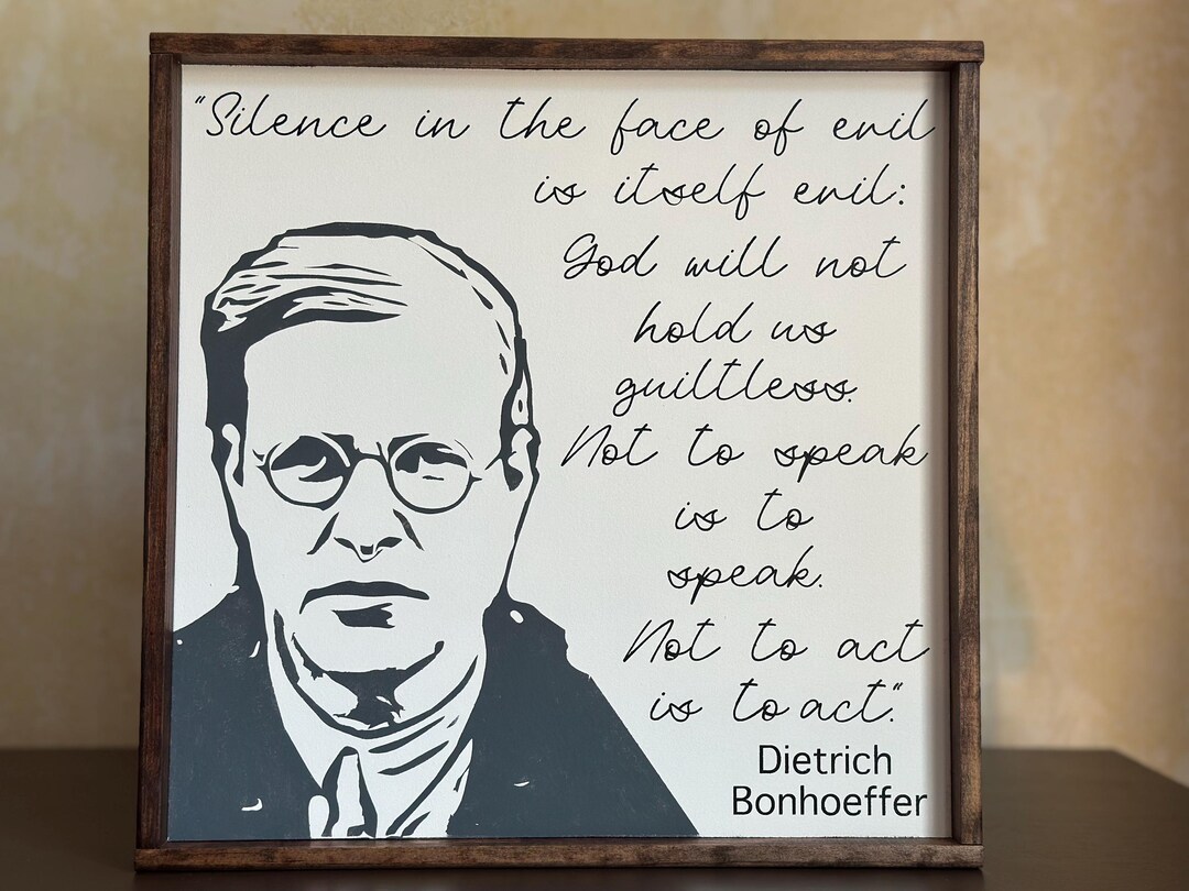 Christian Wall Art, Dietrich Bonhoeffer Hand Painted Wood Sign ...
