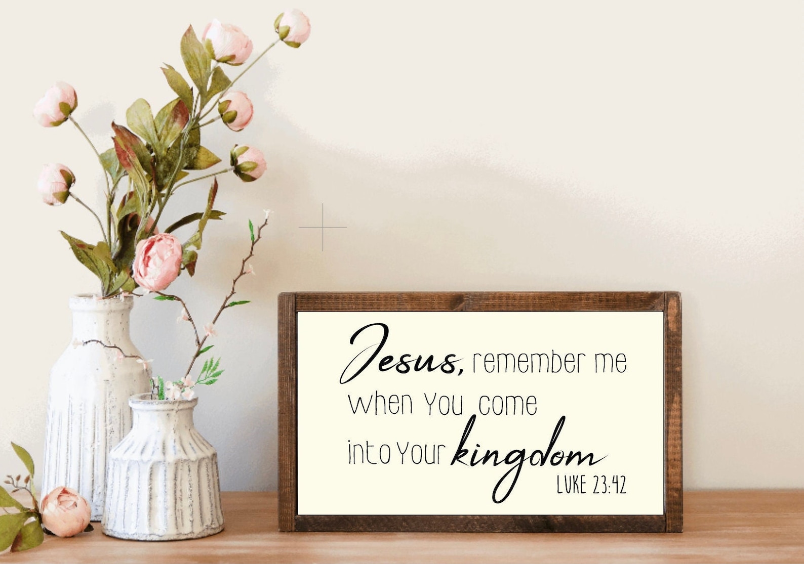 Hand Painted Farmhouse Sign: Jesus Remember Me, Christian Wall Art - Etsy