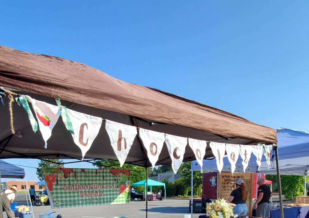 Custom Bunting Banner Green Market Flags Craft Booth Banner Party Wall ...