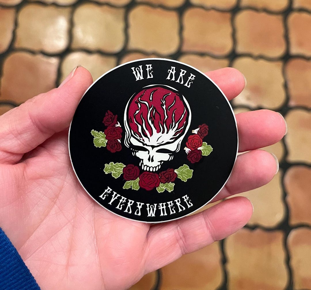 We Are Everywhere Round Sticker (black) - Etsy