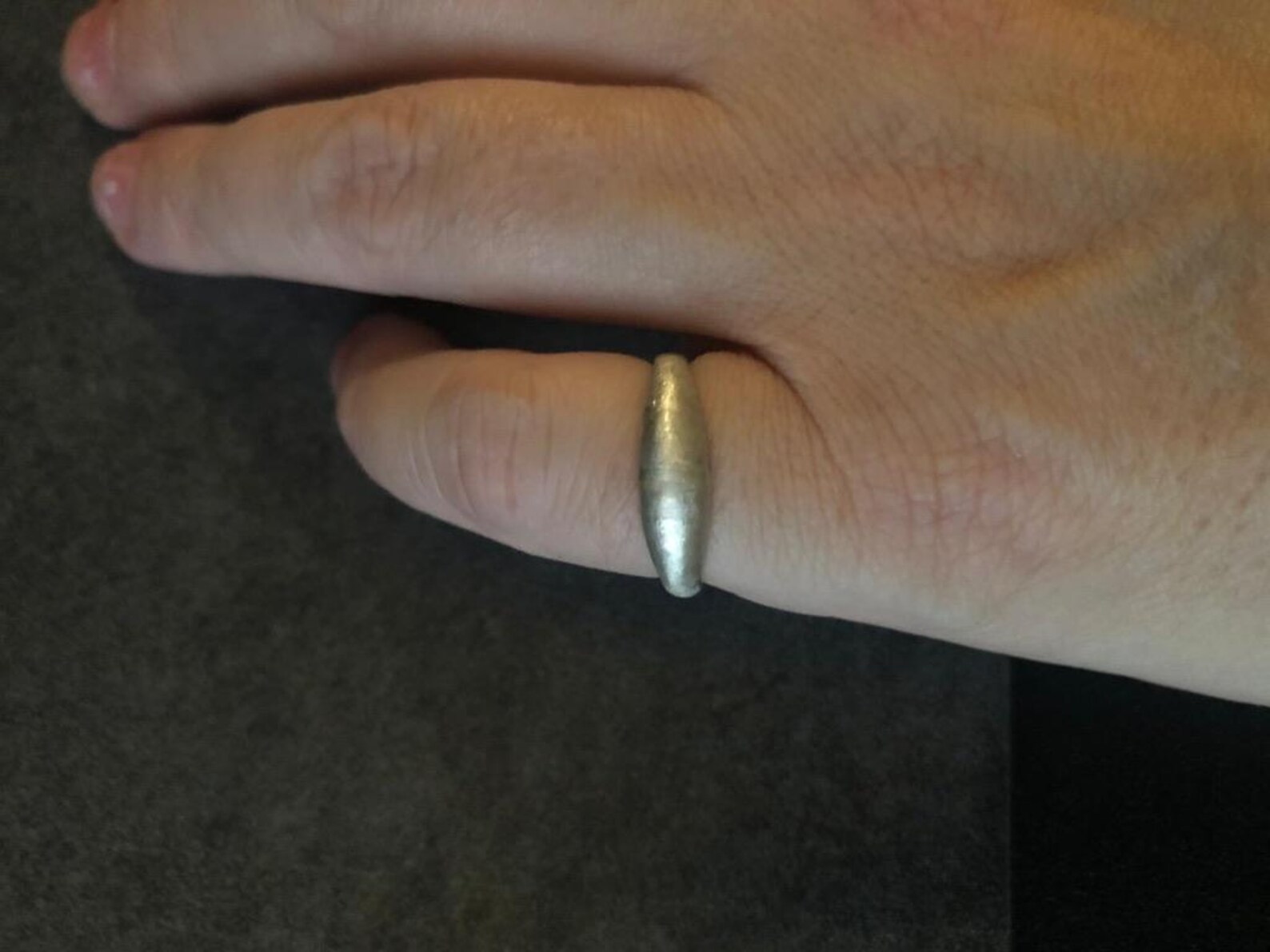 Low Dome Silver Bombé Slimline Signet Rings in Two Finishes - Etsy