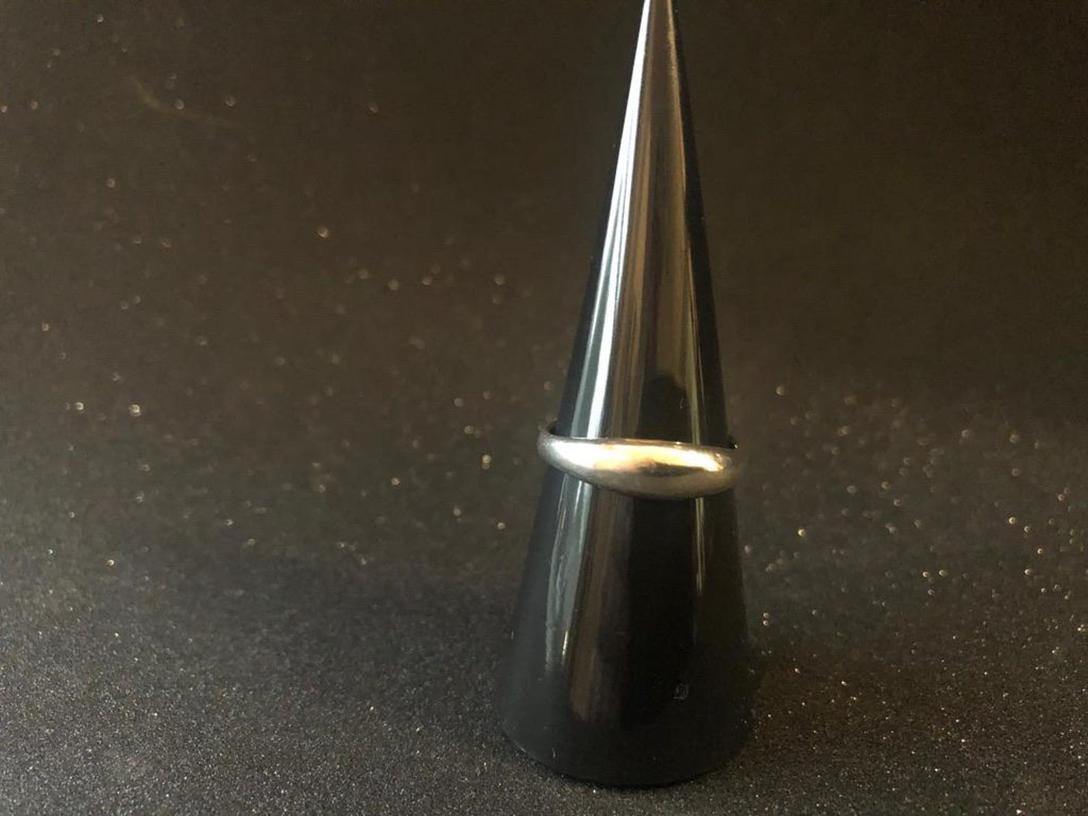 Low Dome Silver Bombé Slimline Signet Rings in Two Finishes - Etsy