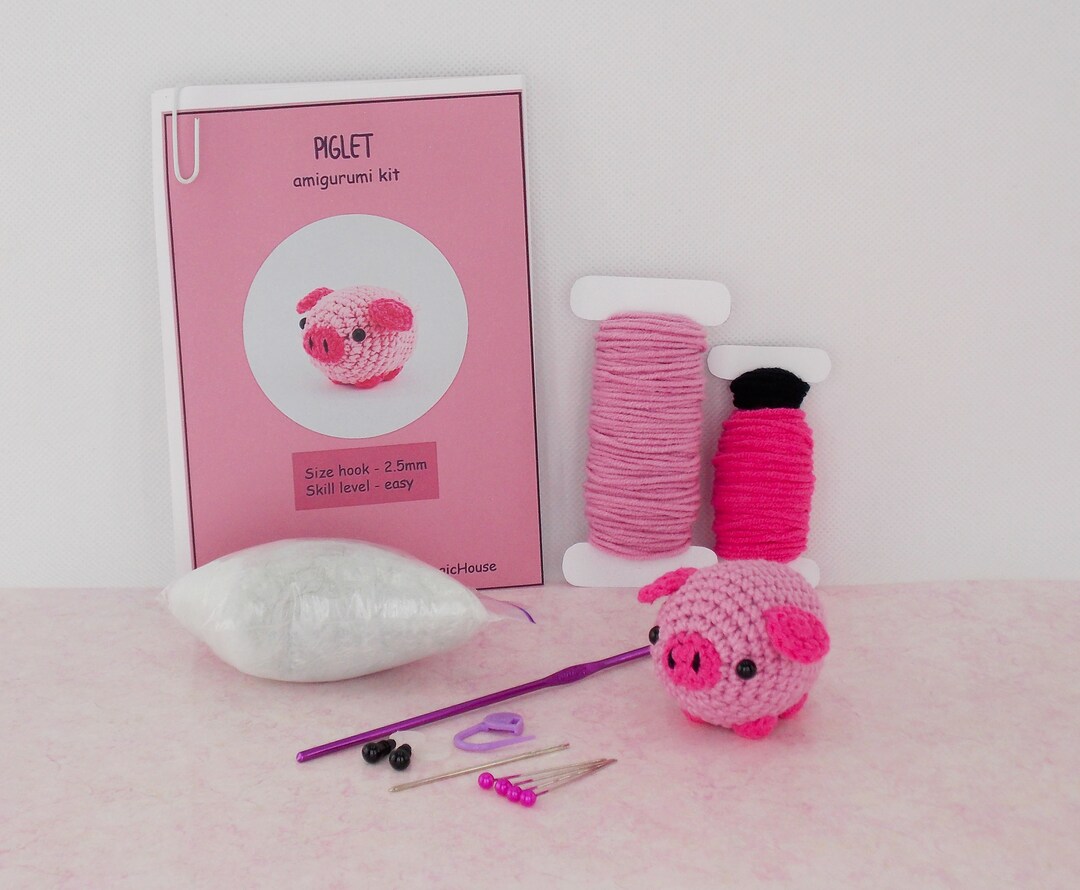 DIY Amigurumi Crochet Kit Little Piglet / Craft Project - Etsy
