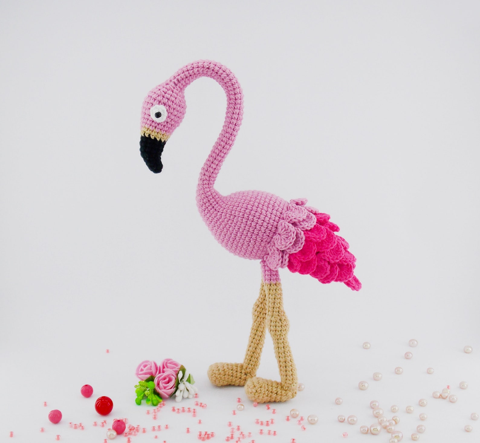 Amigurumi Crochet Pattern Flamingo / Crocheted Flamingo / Amigurumi ...
