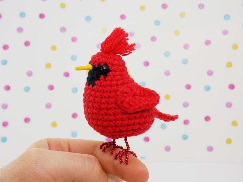 Amigurumi Cardinal Crochet Pattern: Bird DIY (PDF Pattern) - Etsy