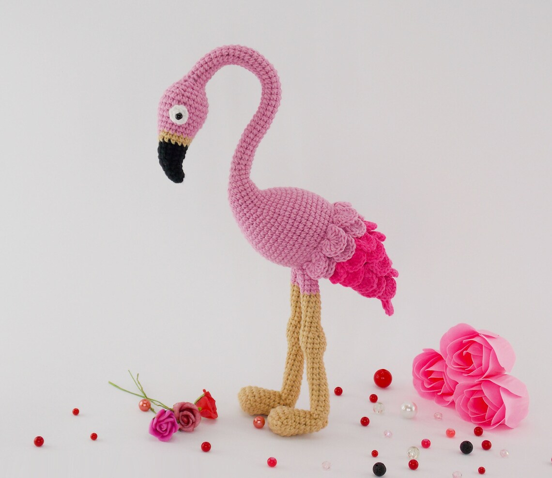Amigurumi Crochet Pattern Flamingo / Crocheted Flamingo / - Etsy