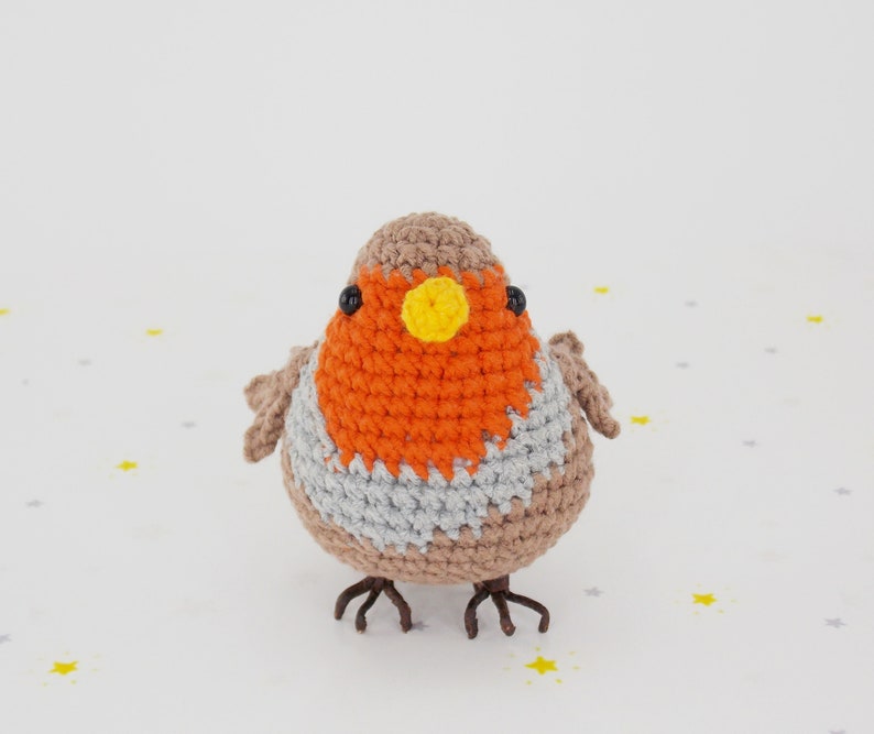 Amigurumi Crochet Pattern Bird Robin / Crocheted Robin / | Etsy