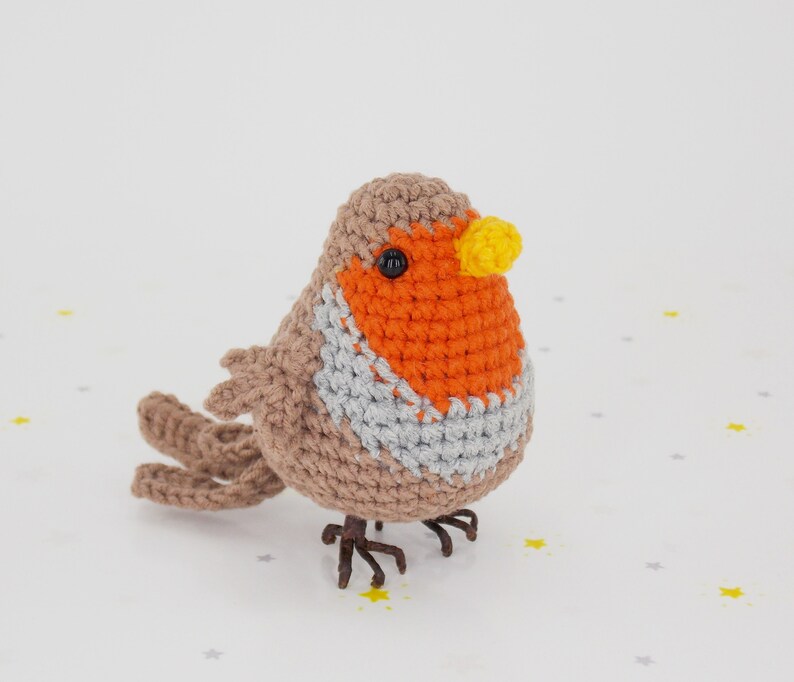 Amigurumi Crochet Pattern Bird Robin / Crocheted Robin / | Etsy