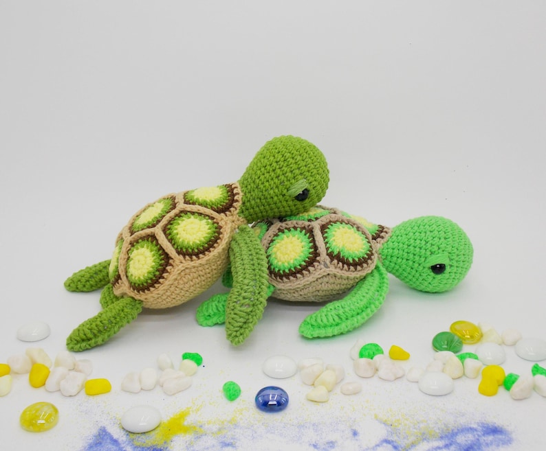 Amigurumi Sea Turtle Crochet Pattern: Stuffed Animal Toy (PDF Pattern ...