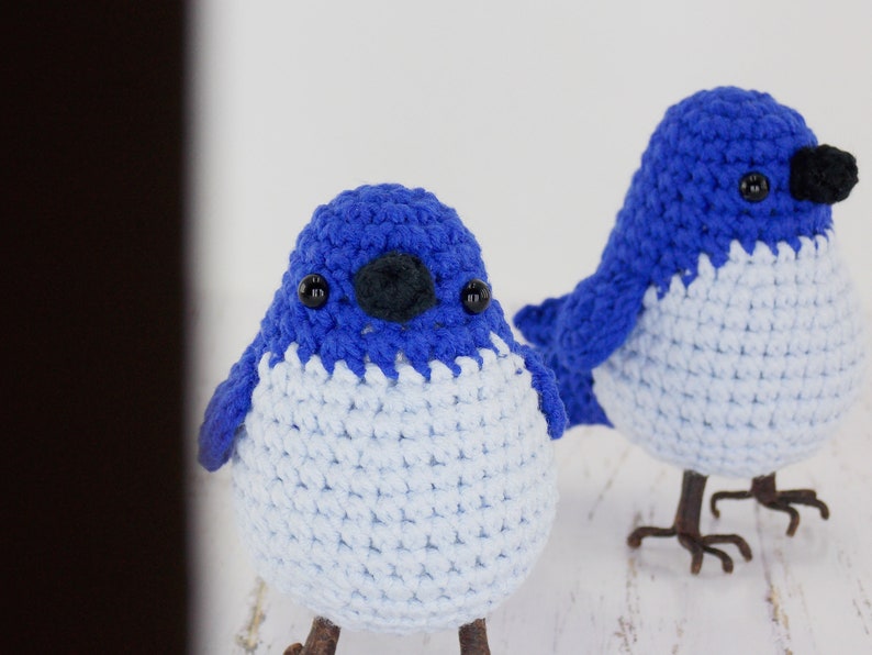 Amigurumi Crochet Pattern Bluebird / Crocheted Bluebird / - Etsy
