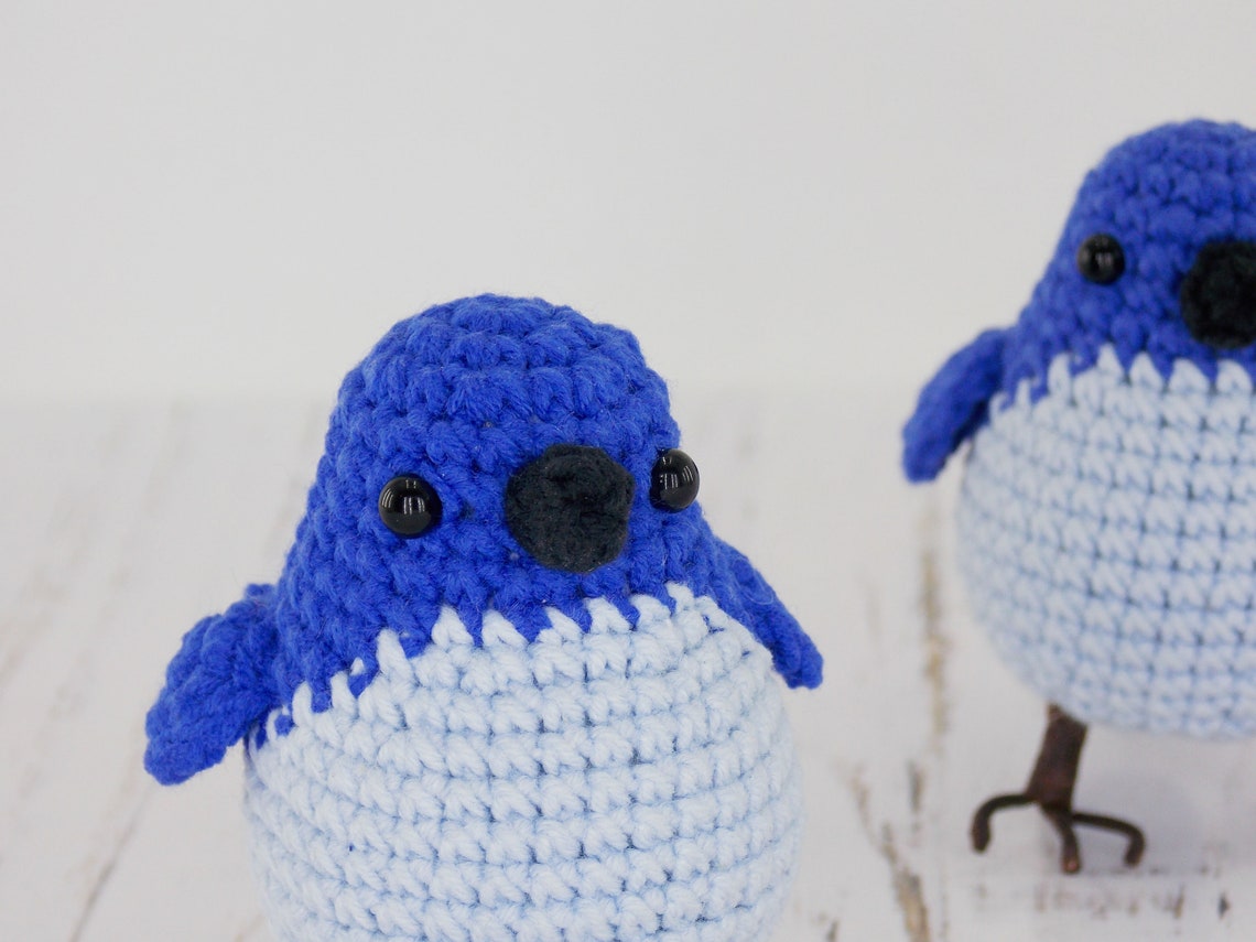Amigurumi Crochet Pattern Bluebird / Crocheted Bluebird / - Etsy