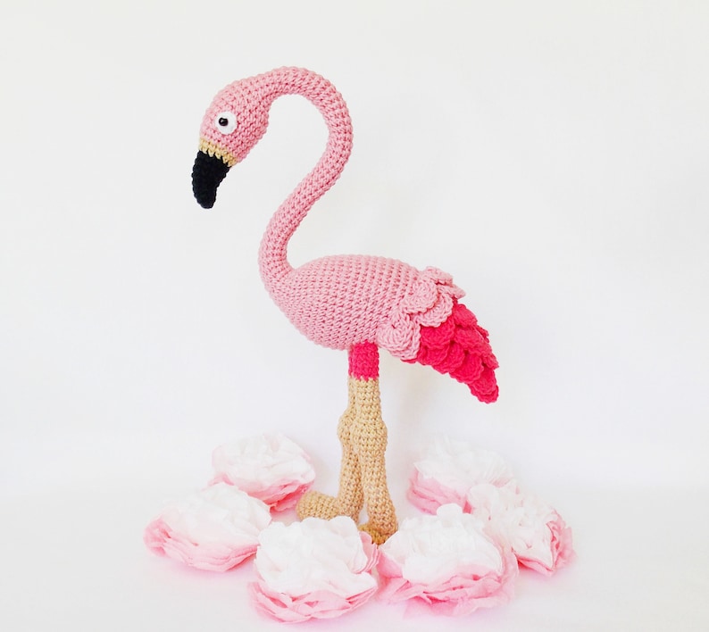 Amigurumi crochet pattern flamingo / crocheted flamingo / | Etsy