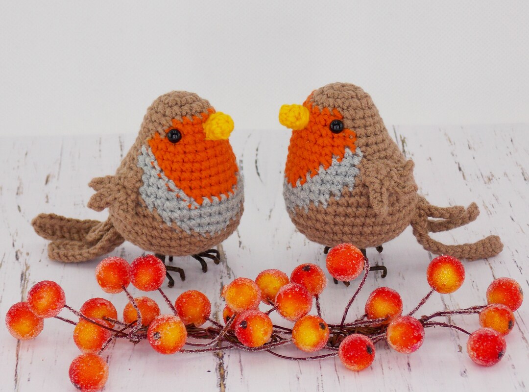 Amigurumi Crochet Pattern Bird Robin / Crocheted Robin / - Etsy